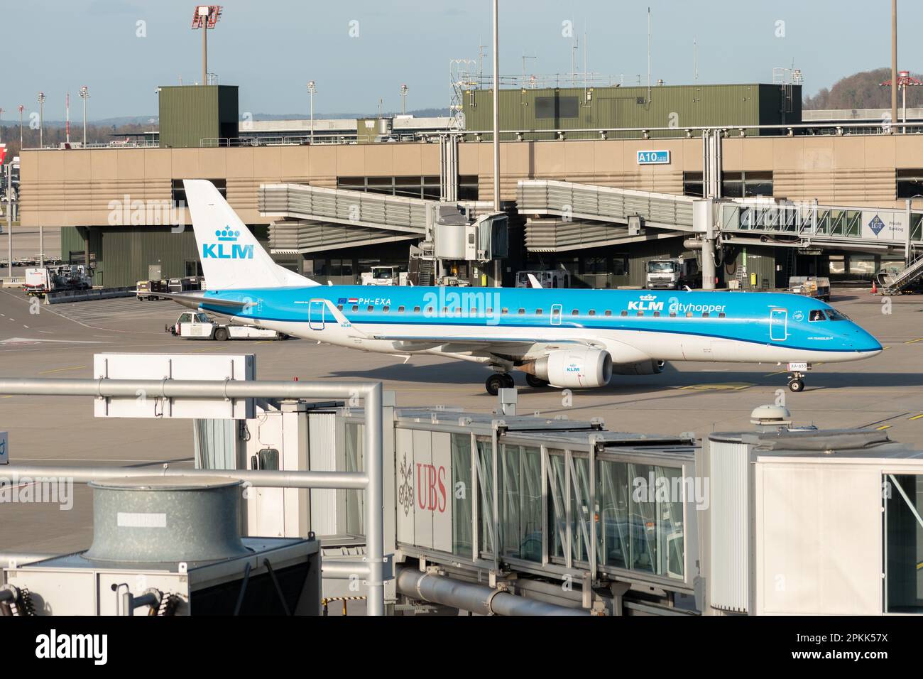 Zurich, Switzerland, January 2, 2023 KLM Royal Dutch airlines Embraer ...