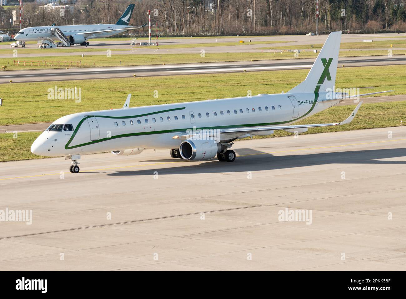 Zurich, Switzerland, January 2, 2023 Embraer Lineage 1000 business ...