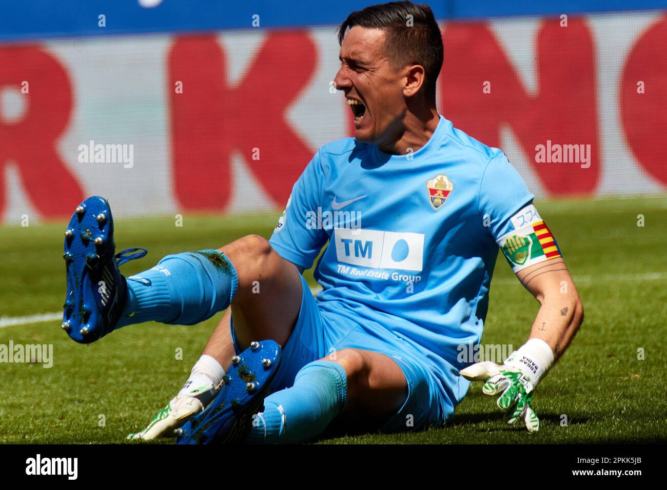 Pamplona, Spain. 8th Apr. 2023. Sports. Football/Soccer.Edgar Badia (13 ...