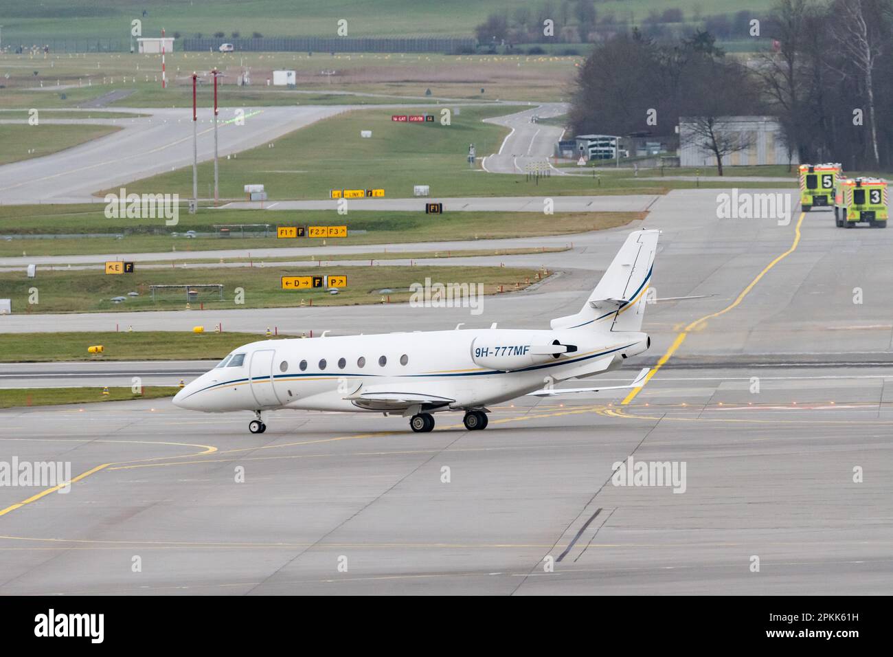Zurich, Switzerland, January 2, 2023 Gulfstream G200 business aircraft ...