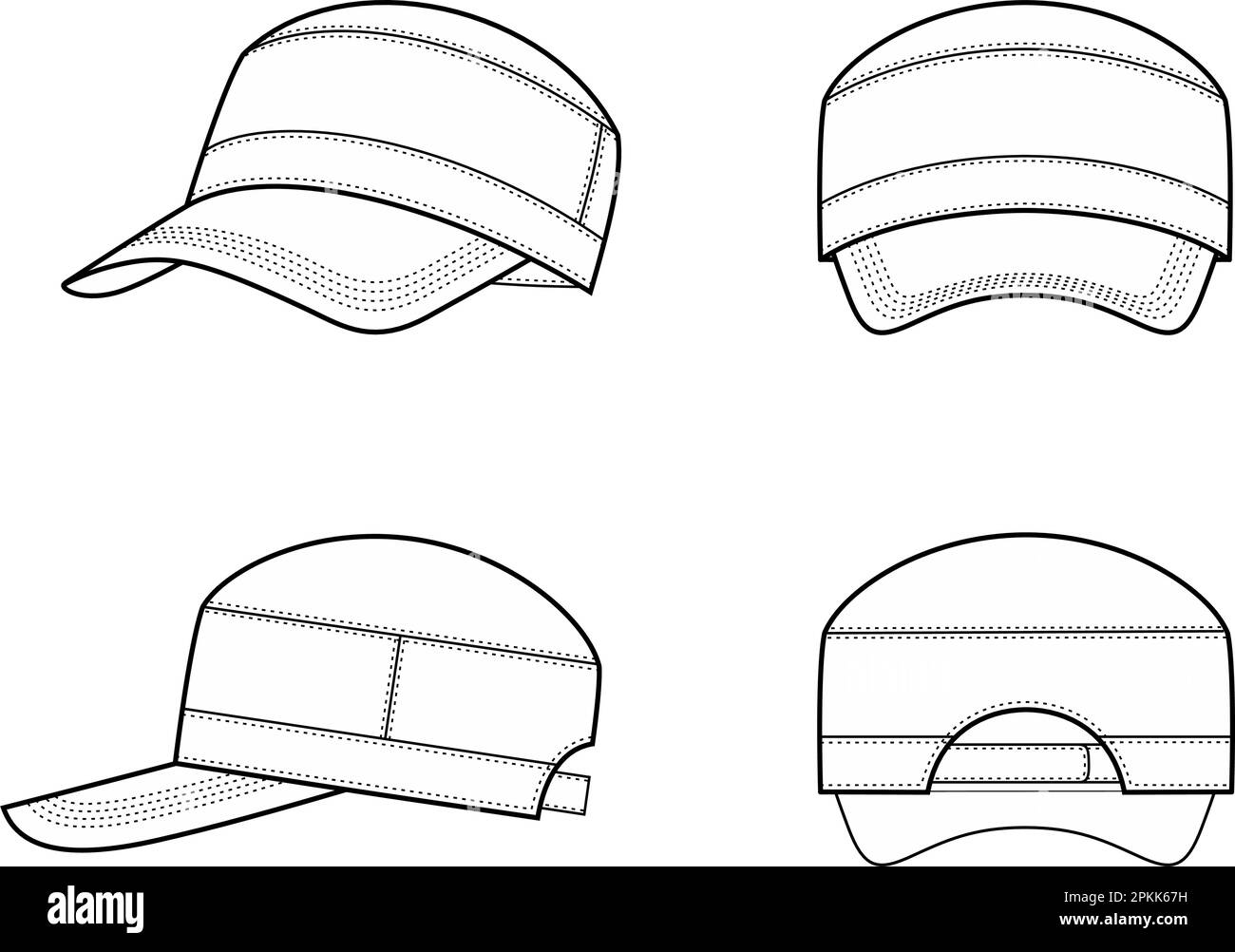 Mens Baseball Cap Front Back Side Stock Vector Image And Art Alamy