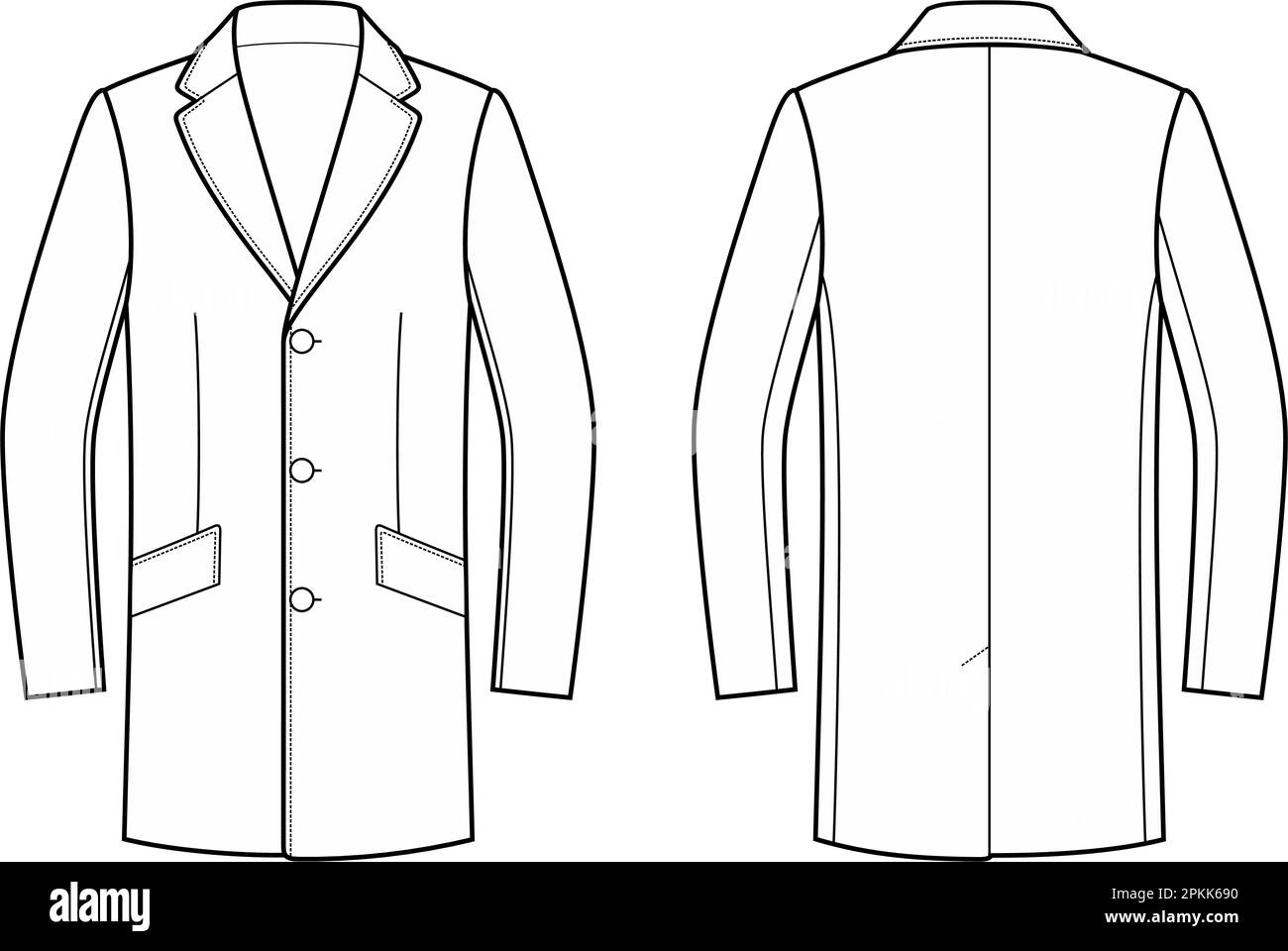 Mans overcoat. Front and back Stock Vector Image & Art - Alamy Mans overcoat. Front and back Stock Vector Image & Art - Alamy