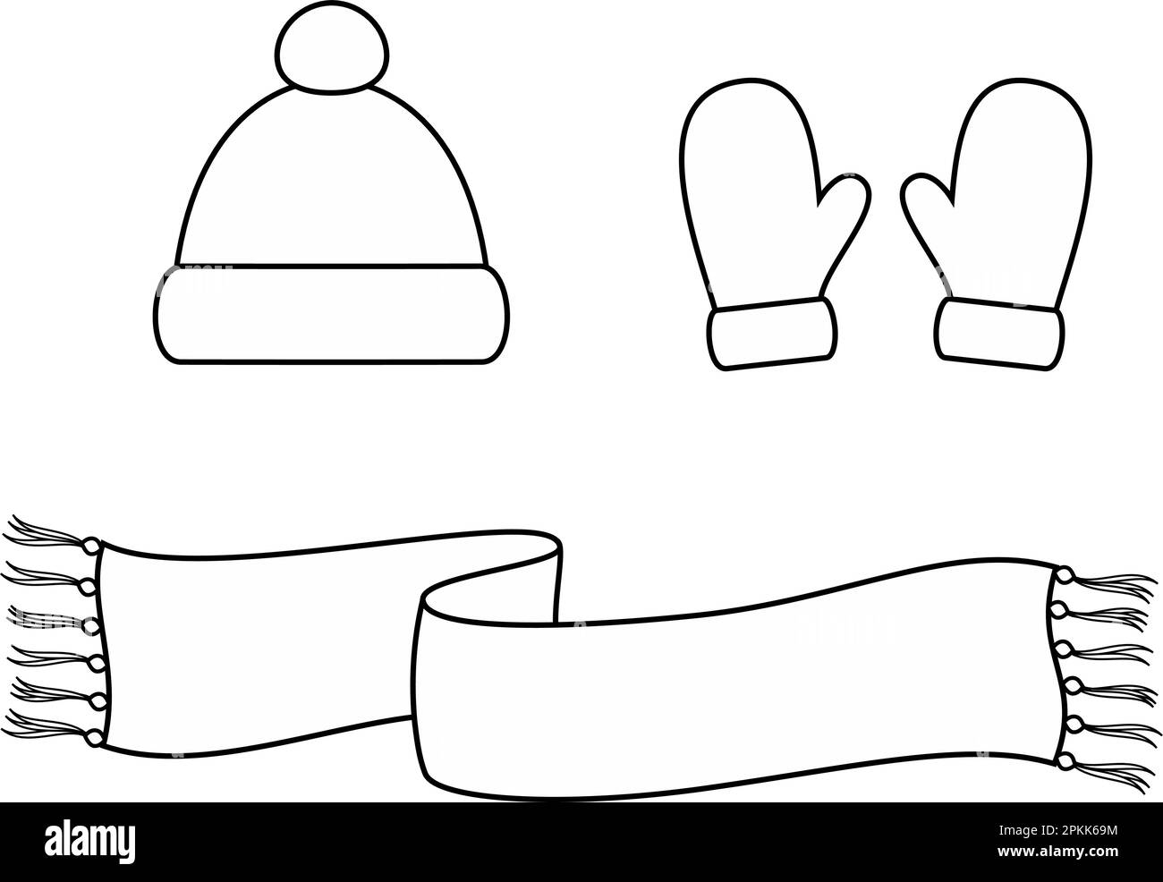 Vector illustration mittens drawing Stock Vector Images - Alamy