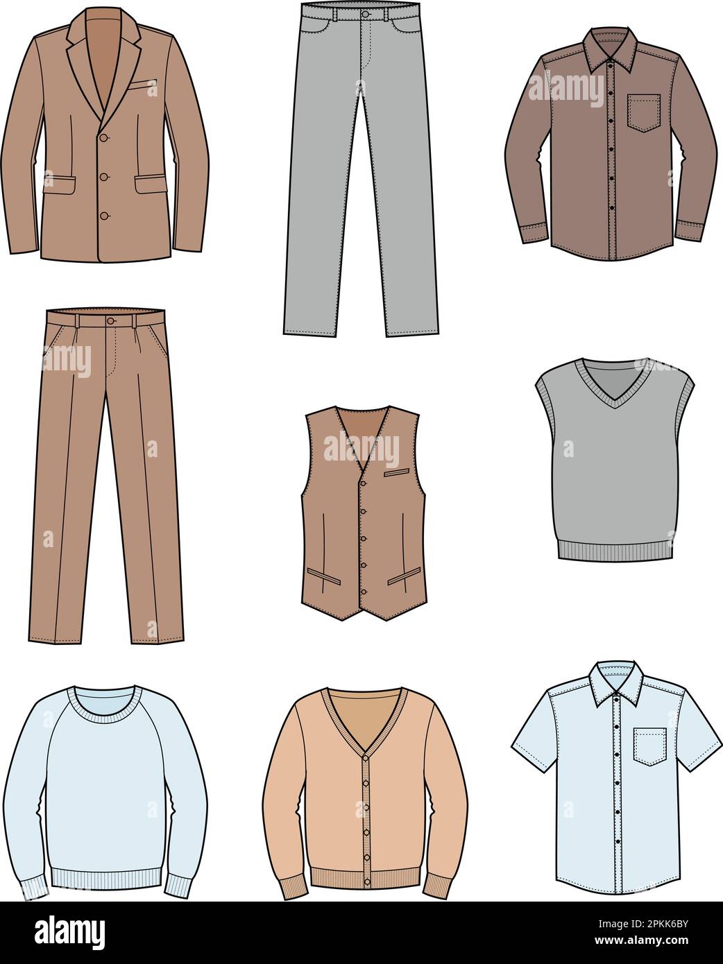 Set of mans business clothes Stock Vector Image & Art - Alamy