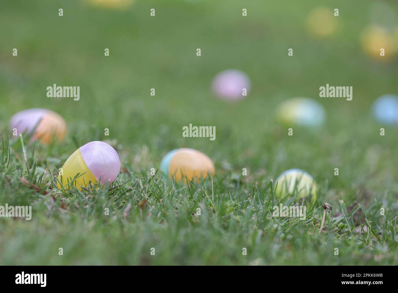 Eggs scattered in the grass at Cumberland Square Park Saturday, April 8 ...