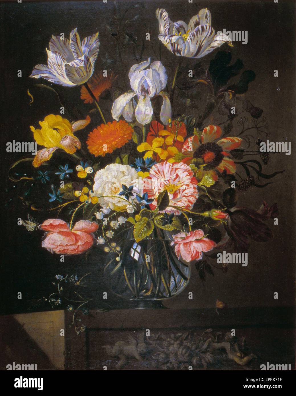 Still-Life with Flowers 1650 by Jacob Marrel Stock Photo - Alamy