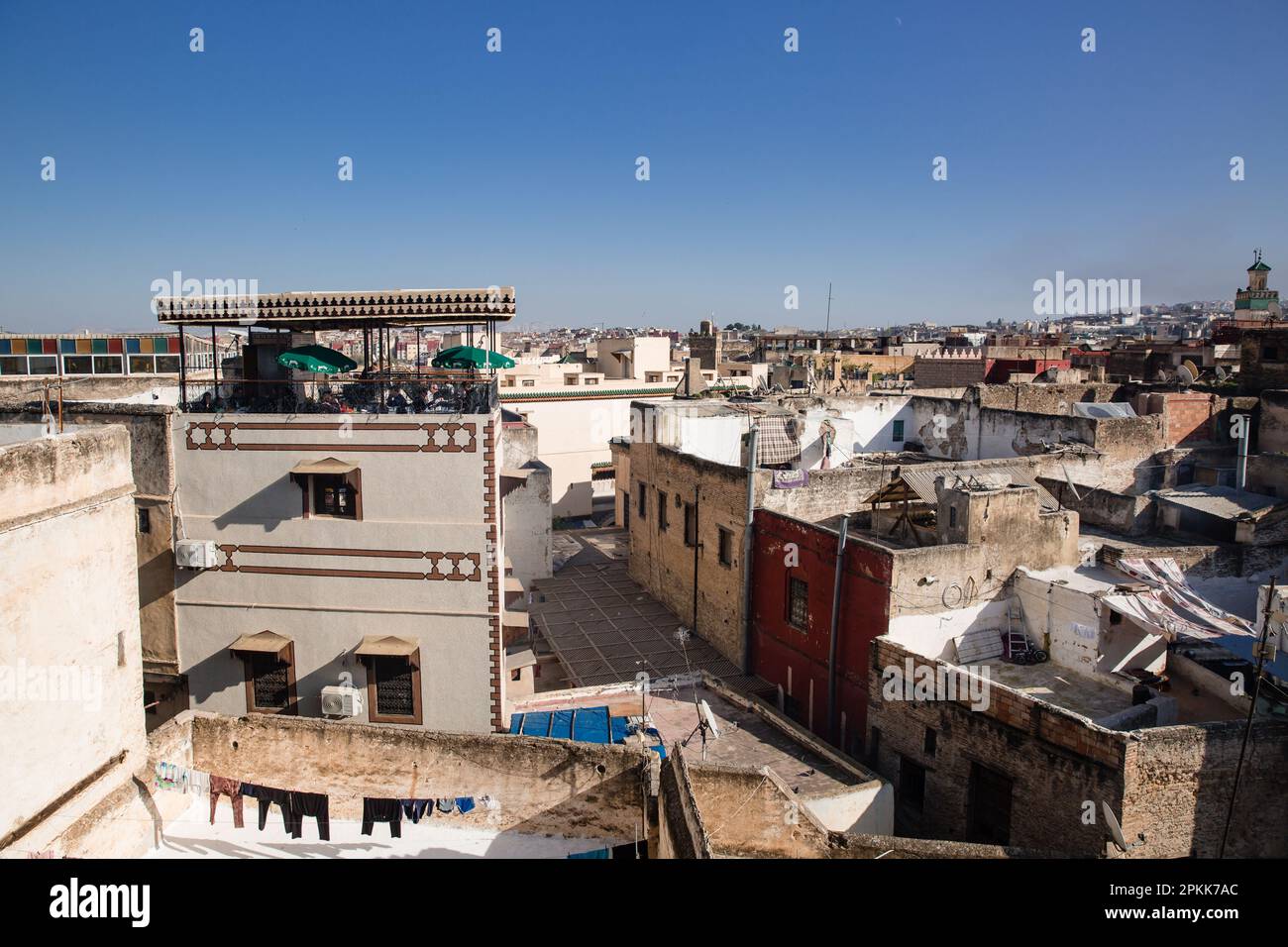 Rooftop view of Fez Medina in Morocco Stock Photo - Alamy
