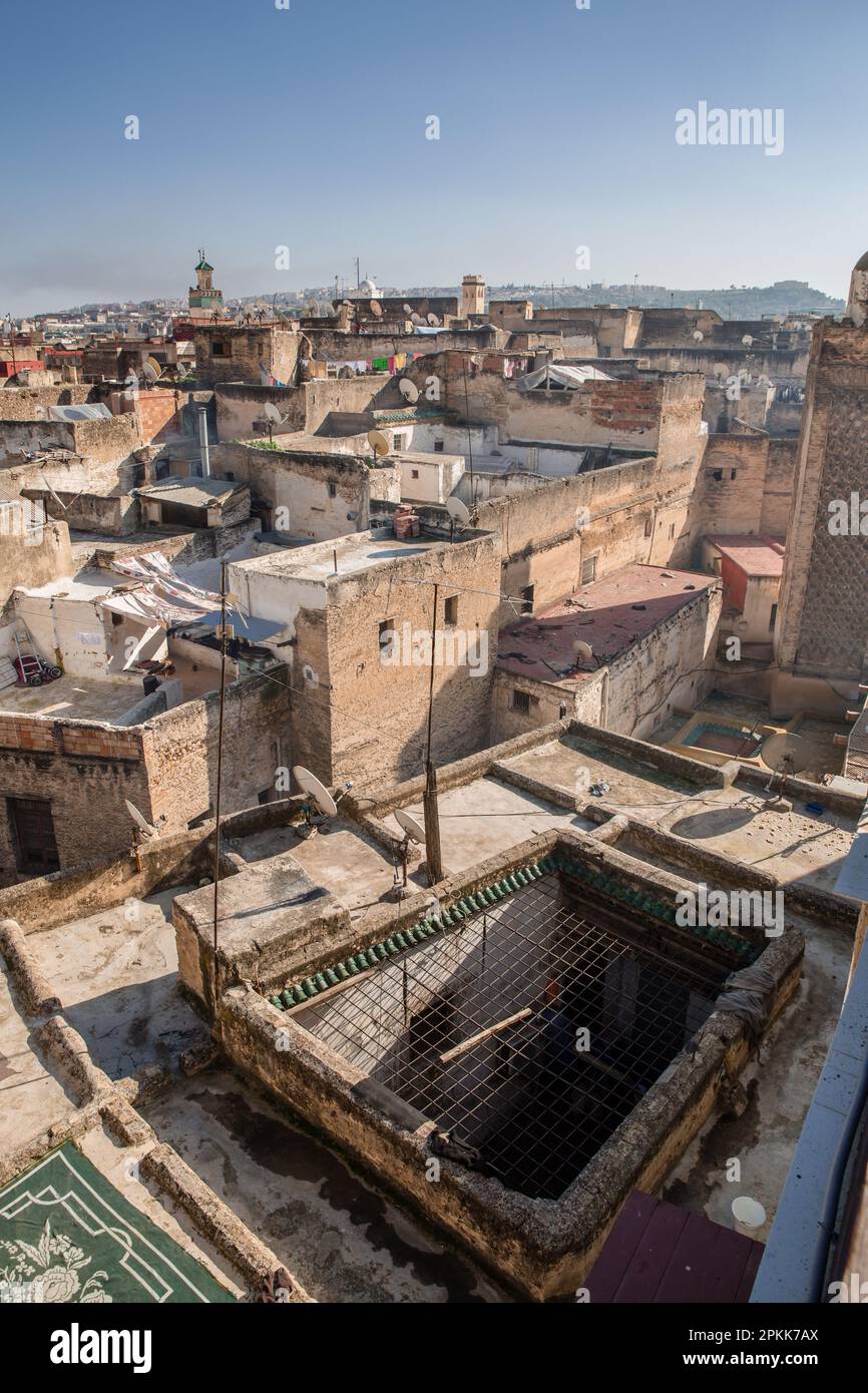 Rooftop view of Fez Medina in Morocco Stock Photo - Alamy