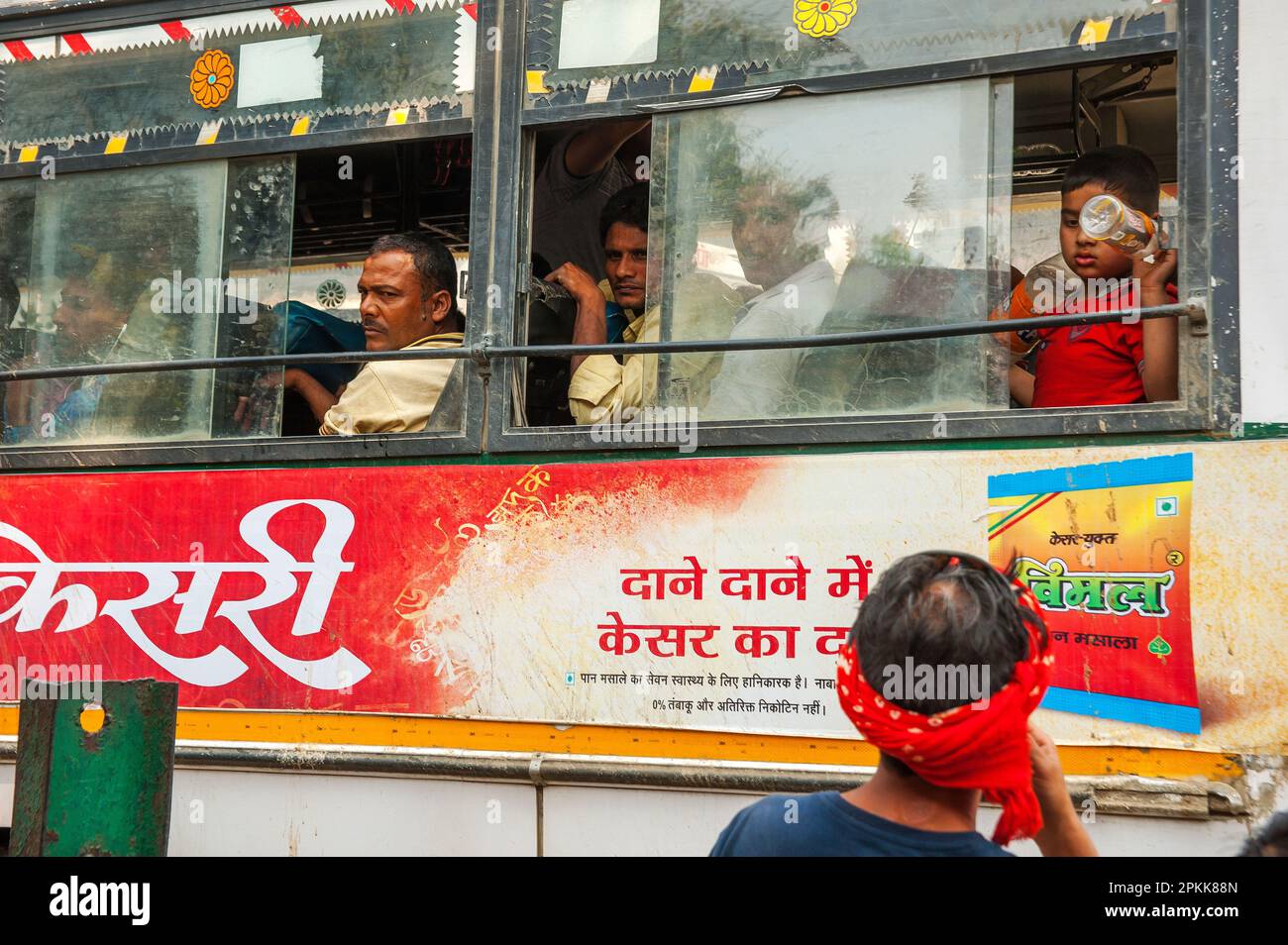 Indian people on a bus at Mubch, Uttarakhand, India Stock Photo - Alamy