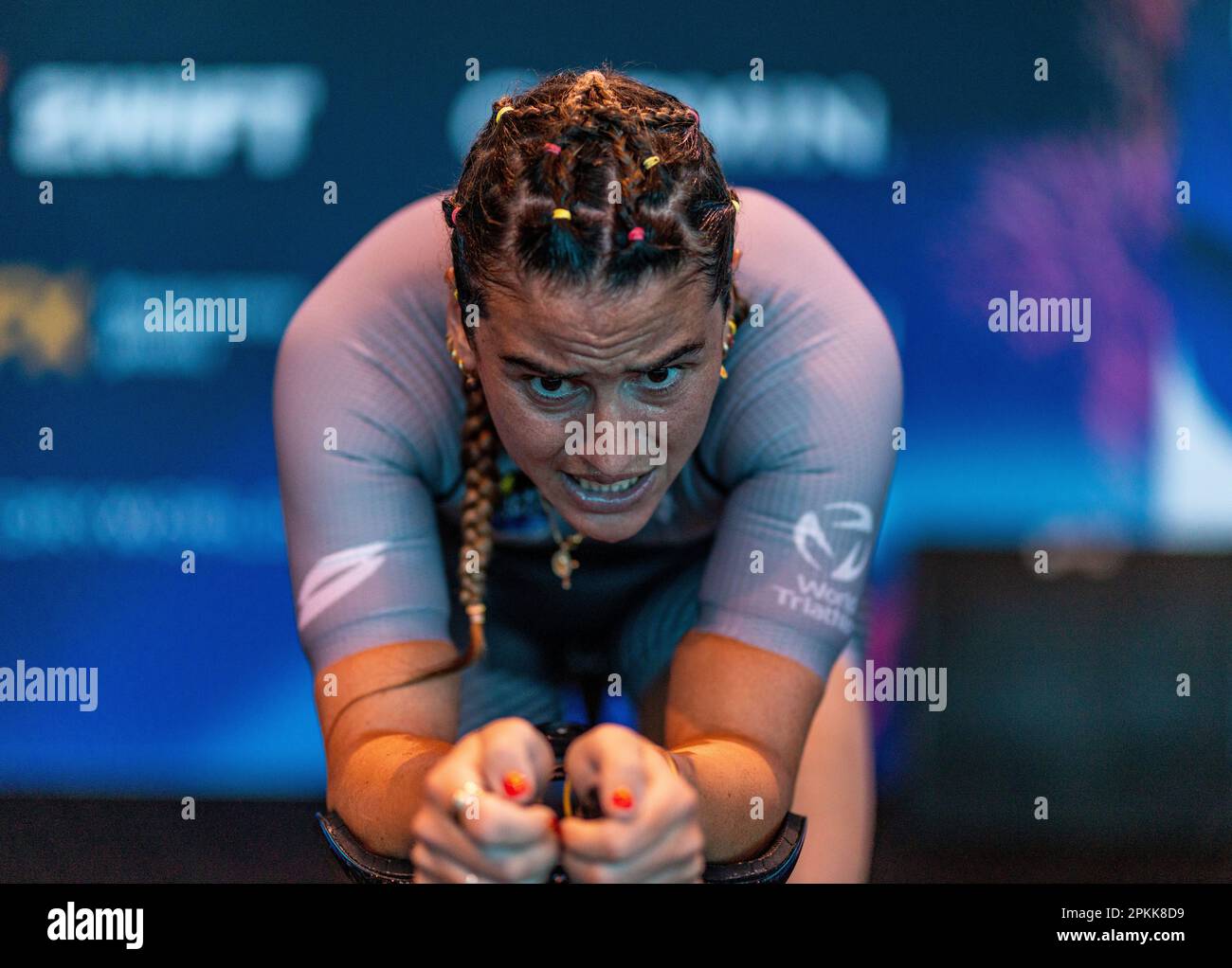 Spain’s Marta Frances in action during her Para Triathlon race during ...