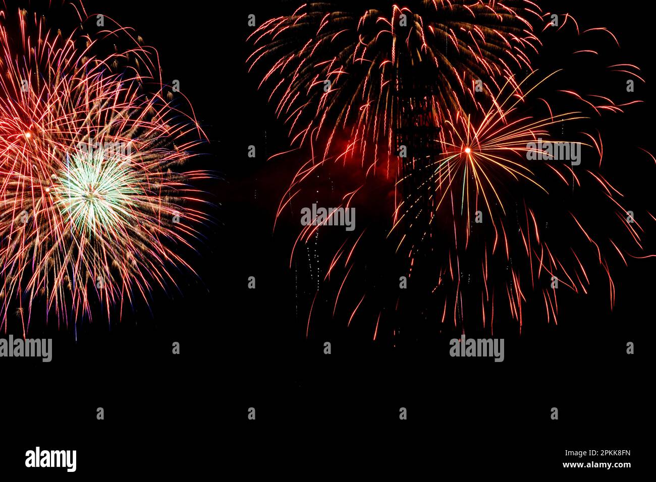 Summer firework on the beach of Atami Stock Photo - Alamy