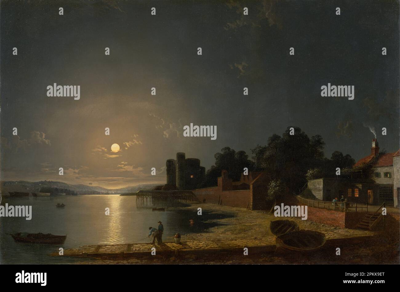 Upnor Castle, Kent circa 1850 by Henry Pether Stock Photo - Alamy