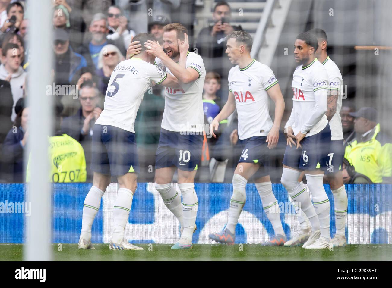 Harry kane celebrates tottenham 2023 hi-res stock photography and ...