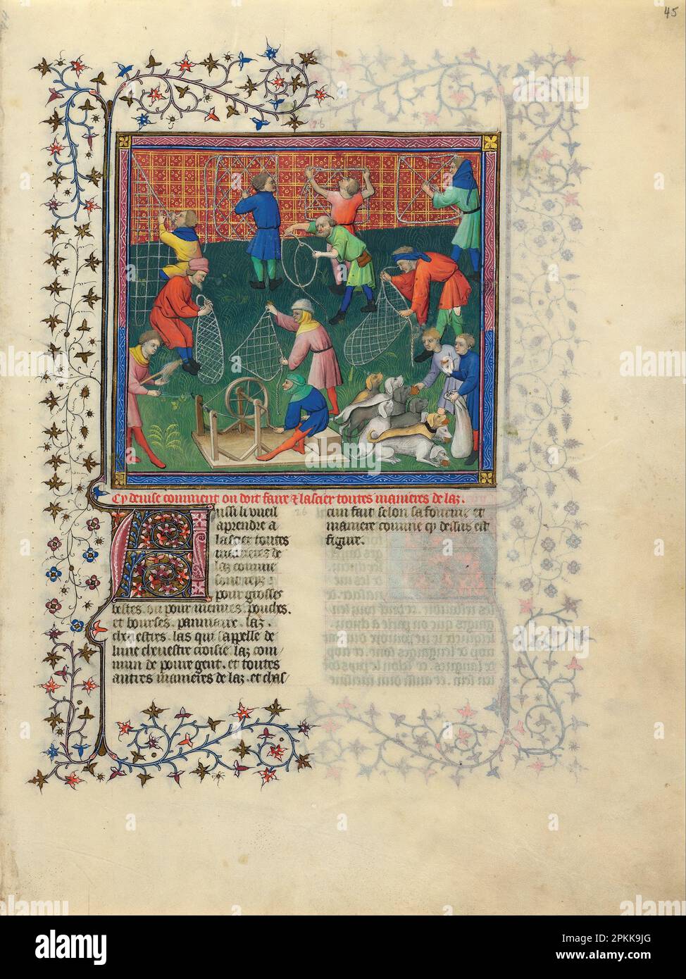 Livre de la chasse 1406/1407 by Gaston Phebus Stock Photo - Alamy