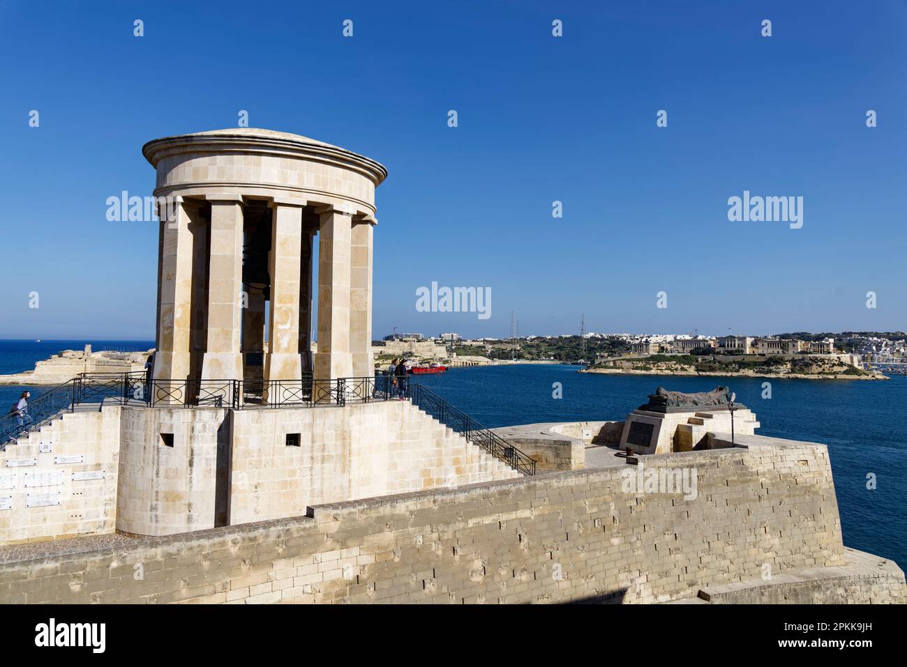 Valletta, Malta. 24th Mar, 2023. The war memorial with its bell in ...