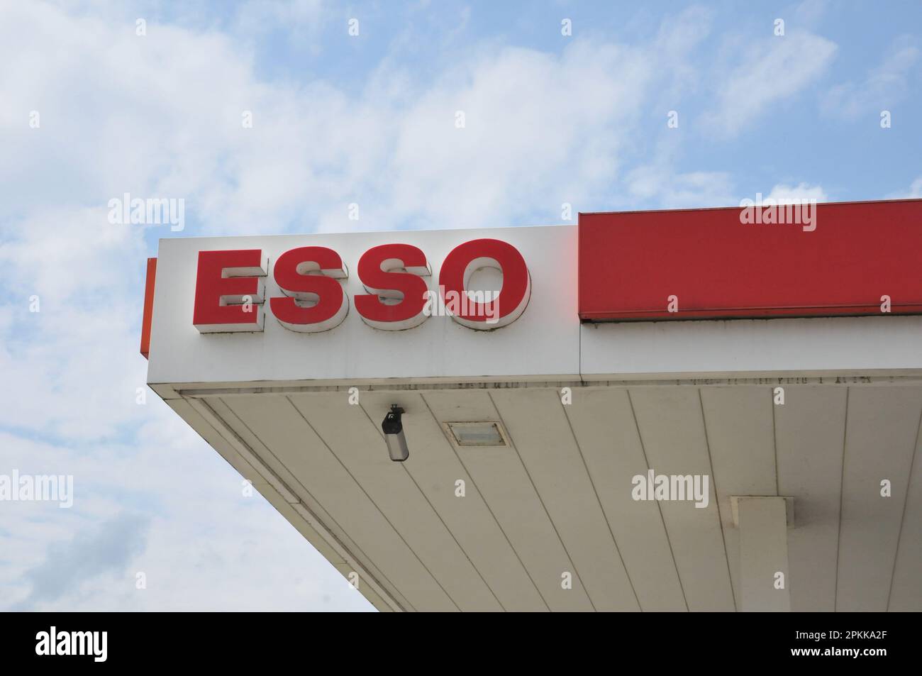 Schalsee /Geramny/ 24 April 2022/ Esso gas station or petro station in ...