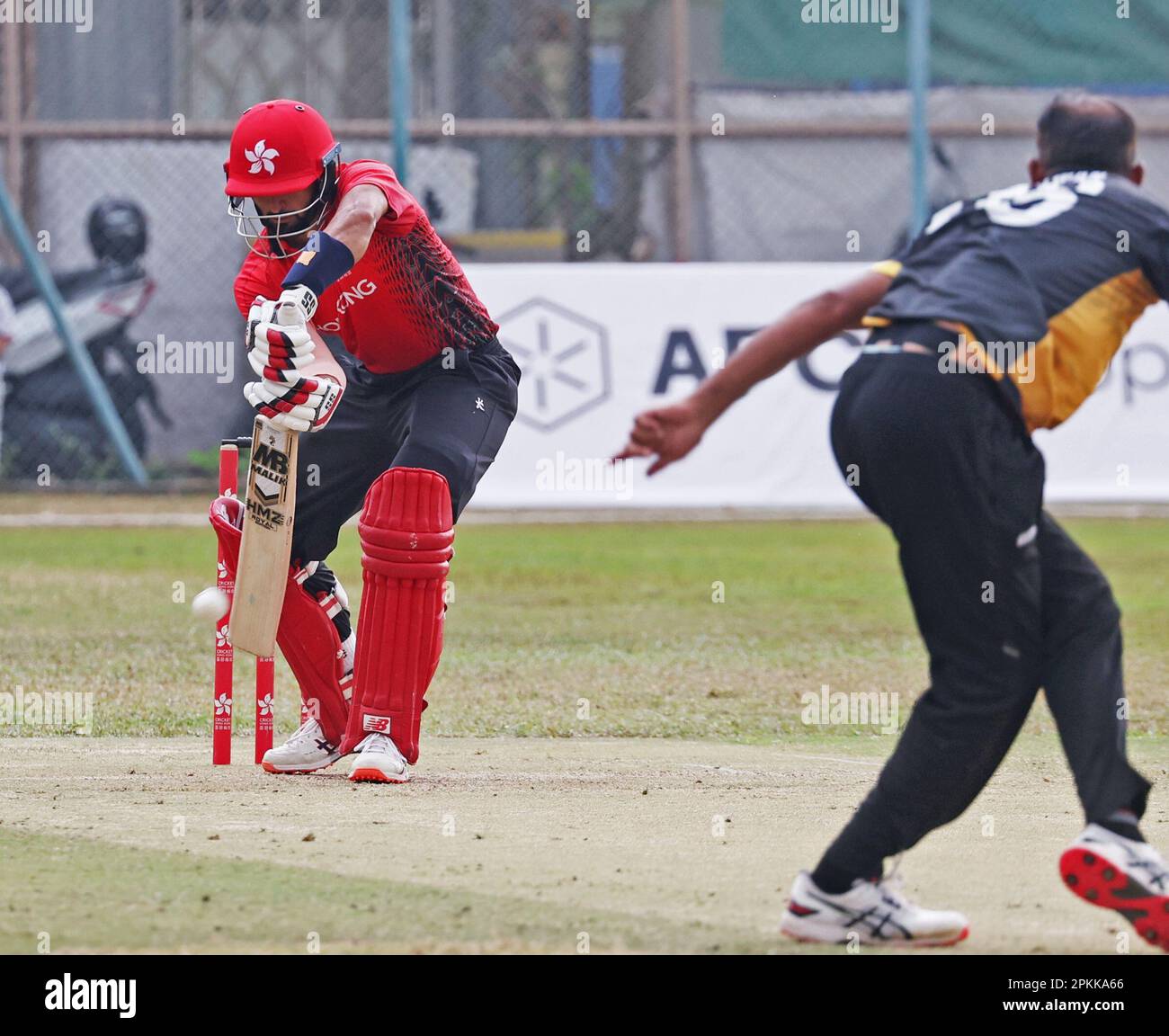 Hong KongHH captain Nizakat Mohammad Khan plays a shot during the APC ...