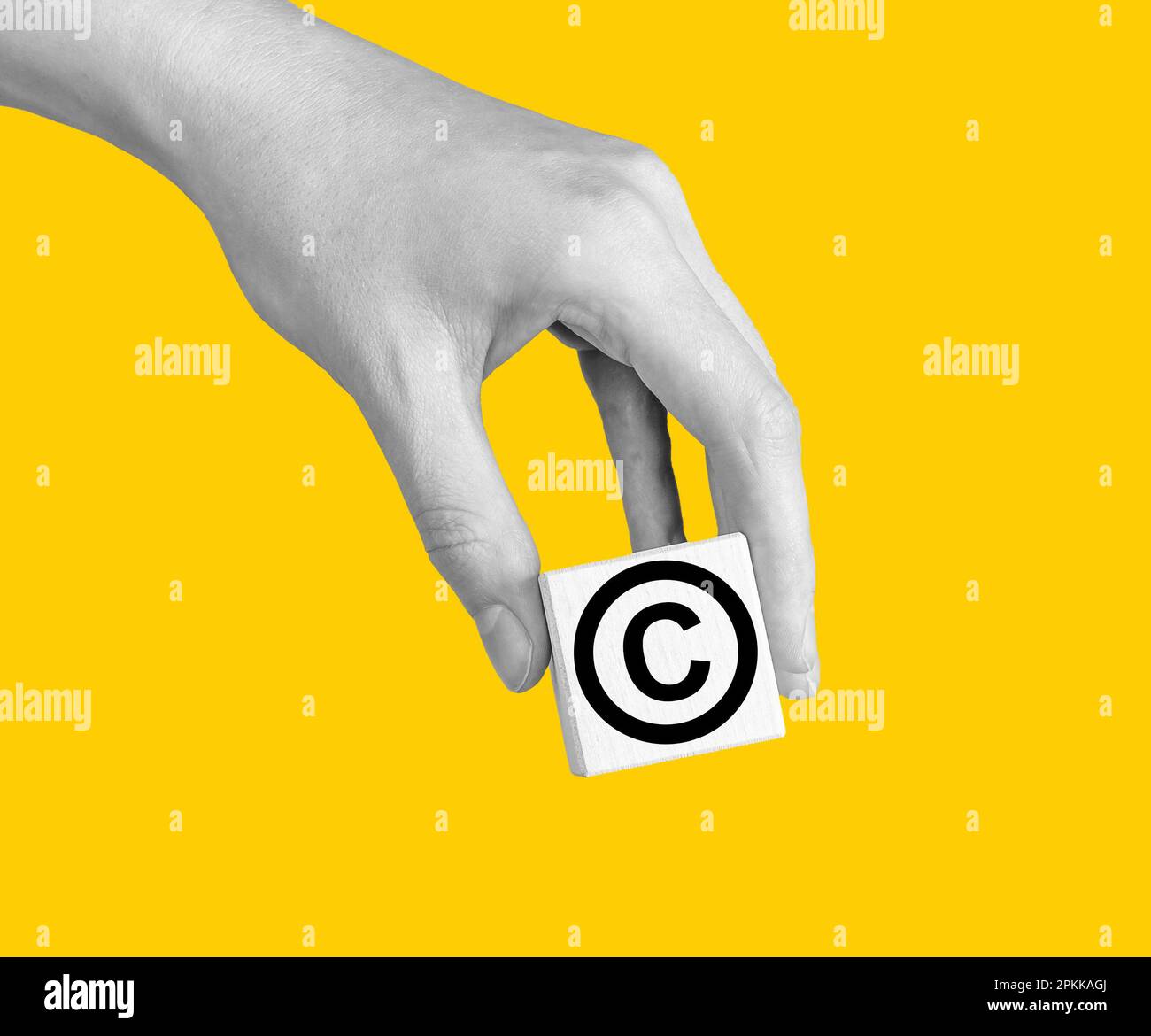 World copyright day. Hand with intellectual property protection, patent ...