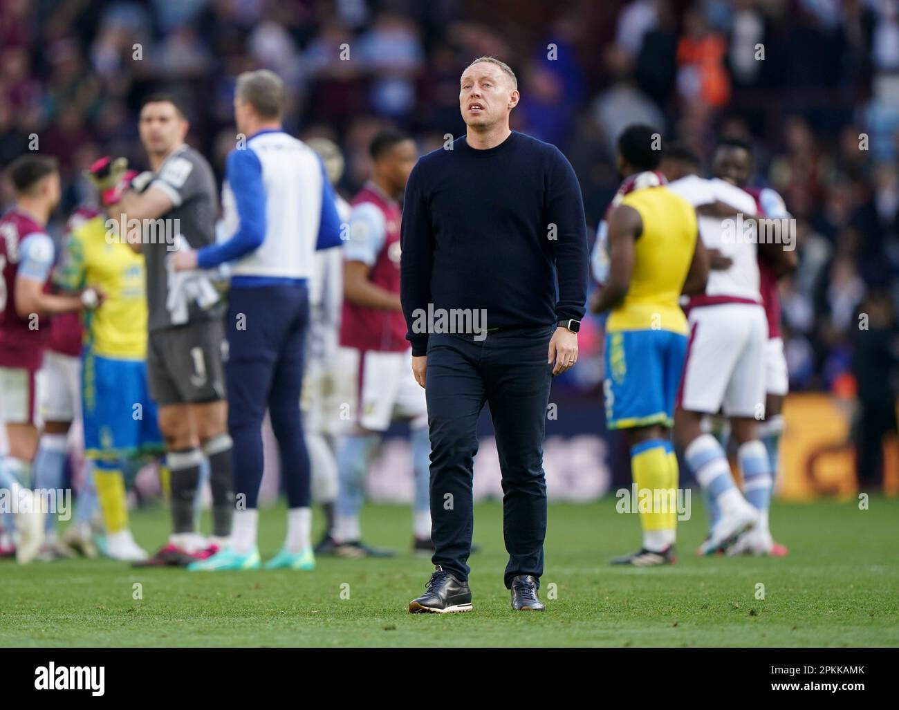 Nottingham Forest manager Steve Cooper appears dejected after the ...