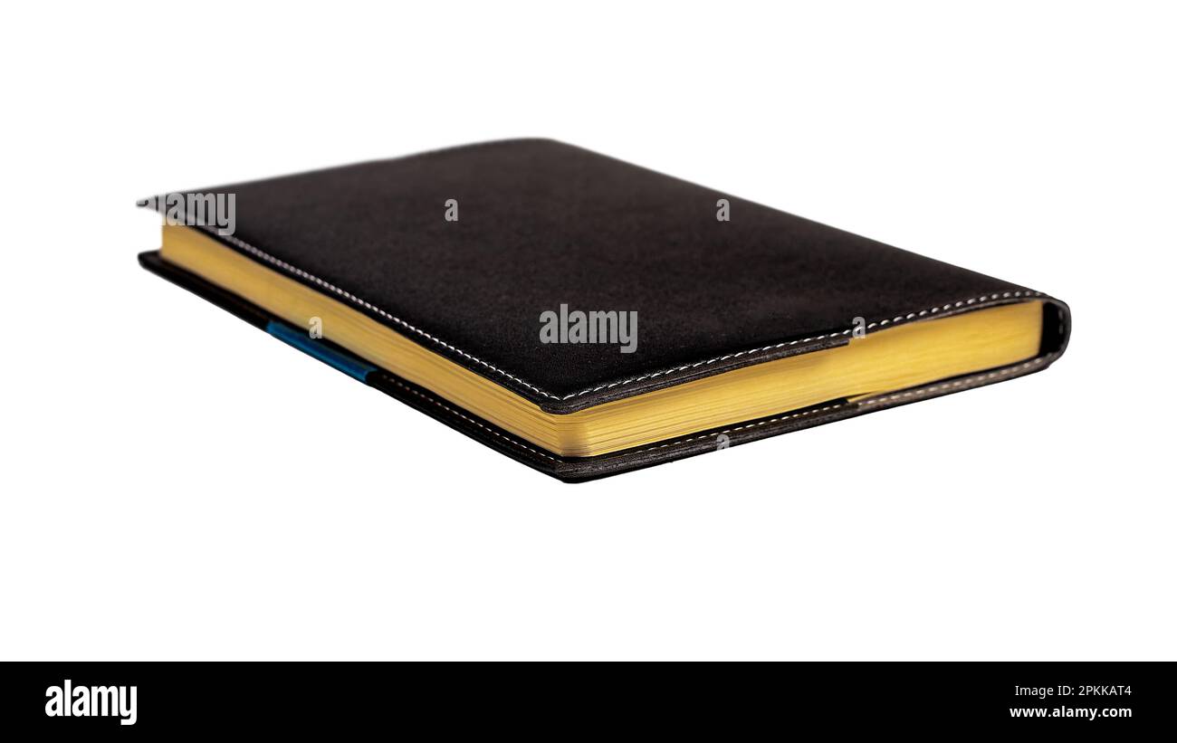 Closed notebook, office notepad isolated on white background. Planner ...