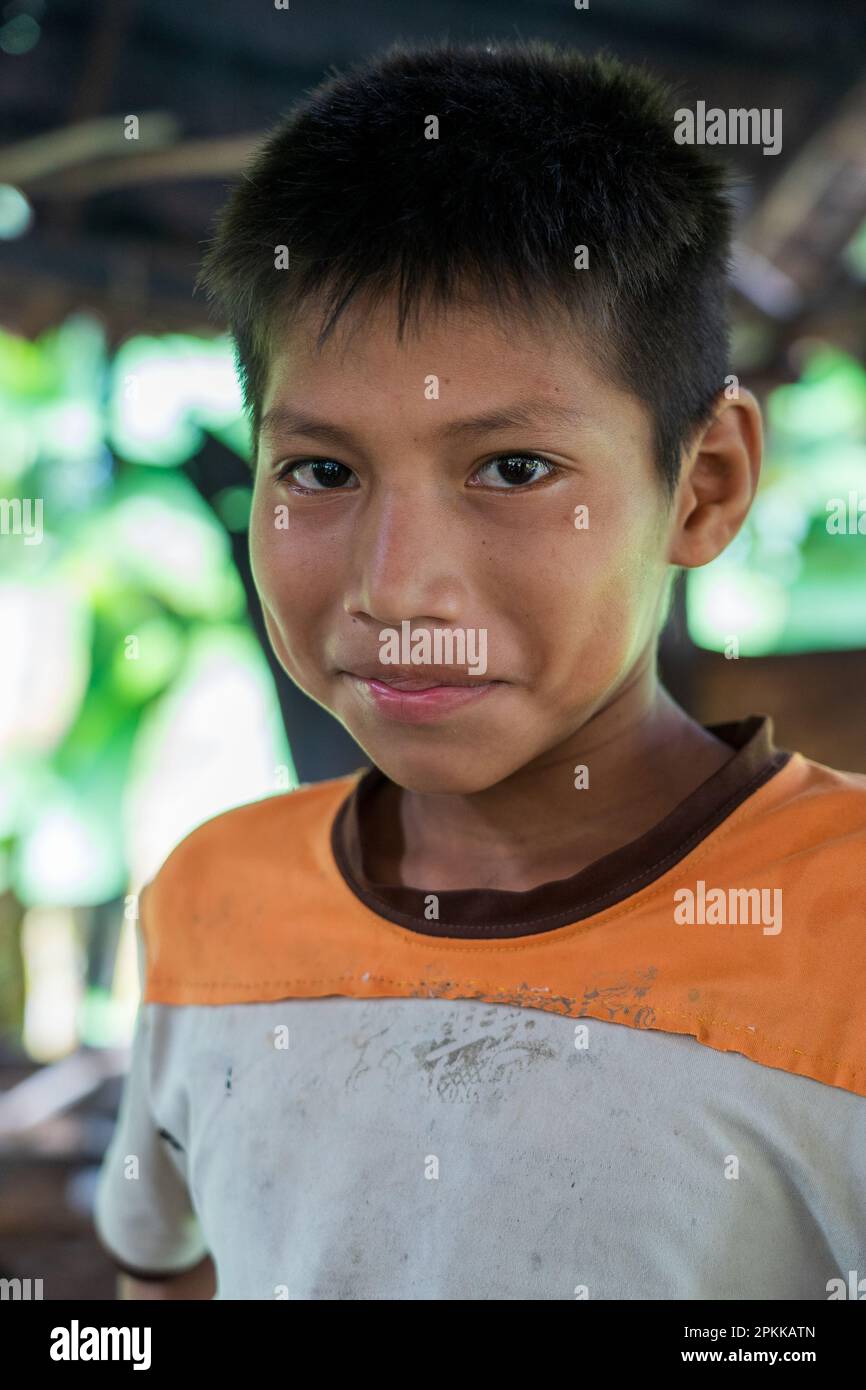 Faces of amazonian children hi-res stock photography and images - Alamy