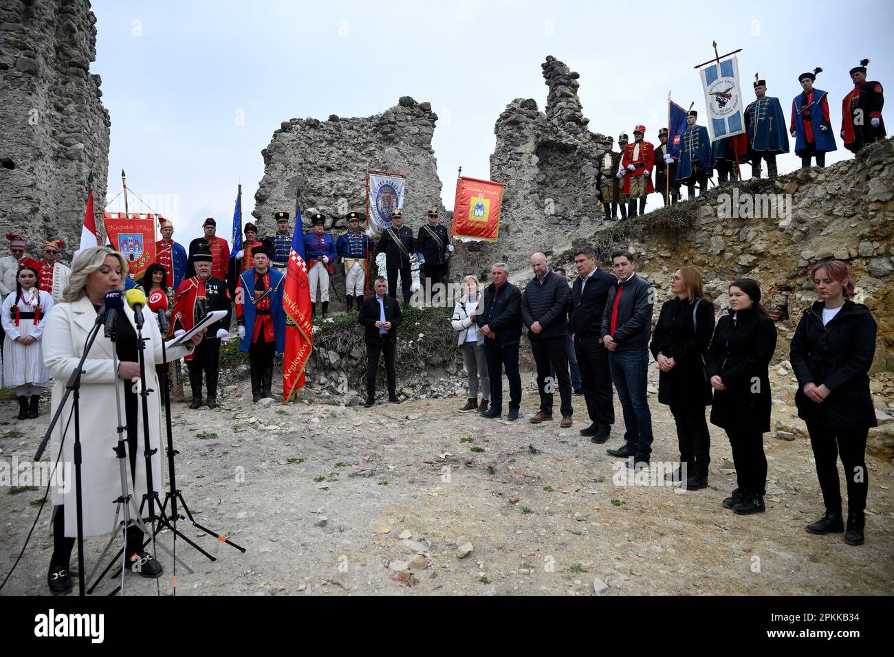 At the medieval fortress of Kostelgrad, the 500th Kostel Easter Pistol ...