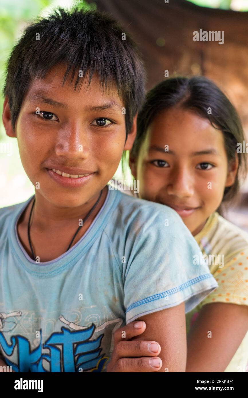Faces of Peru: Life on the Amazon Stock Photo - Alamy