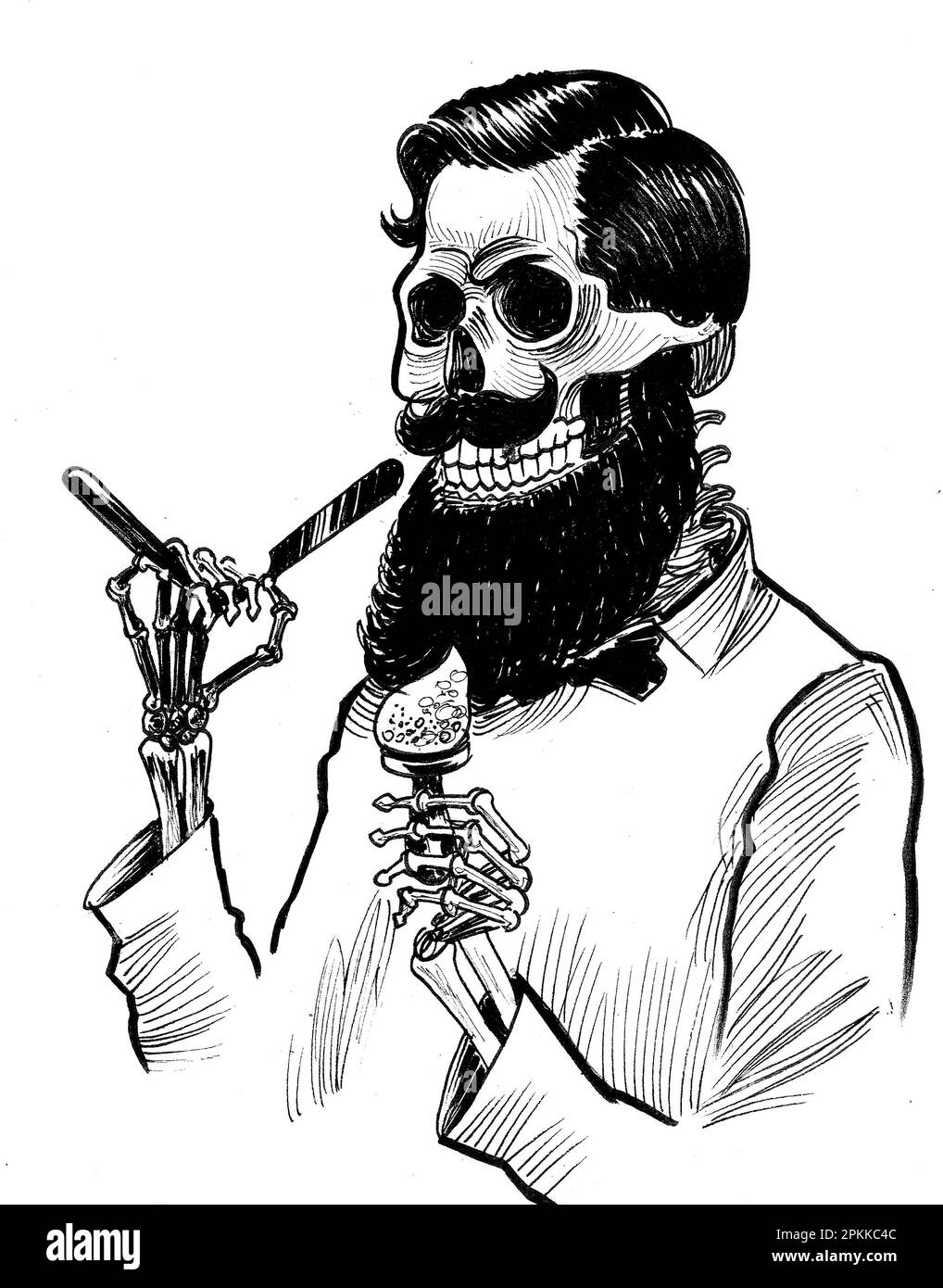 Barber razor drawing hi-res stock photography and images - Alamy