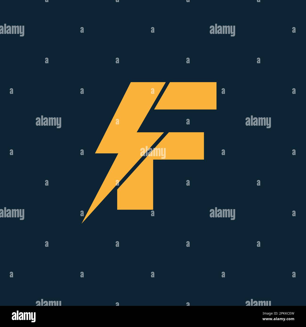 F Letter Logo With Lightning Thunder Bolt Vector Design. Electric Bolt ...