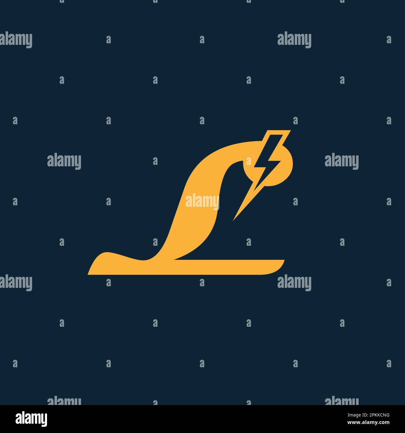 L Letter Logo With Lightning Thunder Bolt Vector Design. Electric Bolt ...