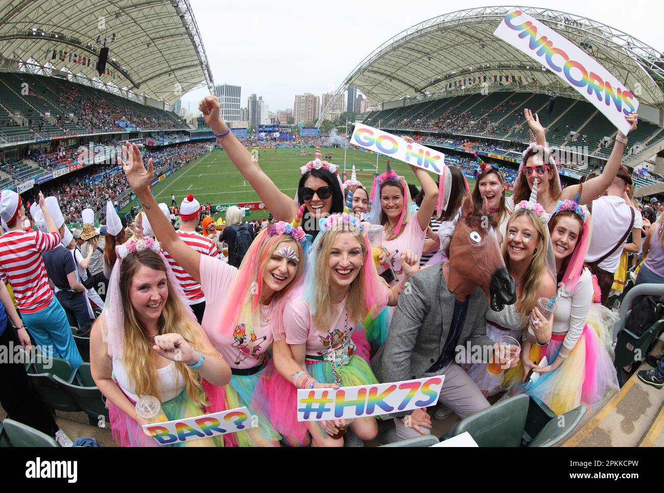 ***FOR NON-COMMERCIAL USE ONLY*** Fans on the second day of the Hong ...