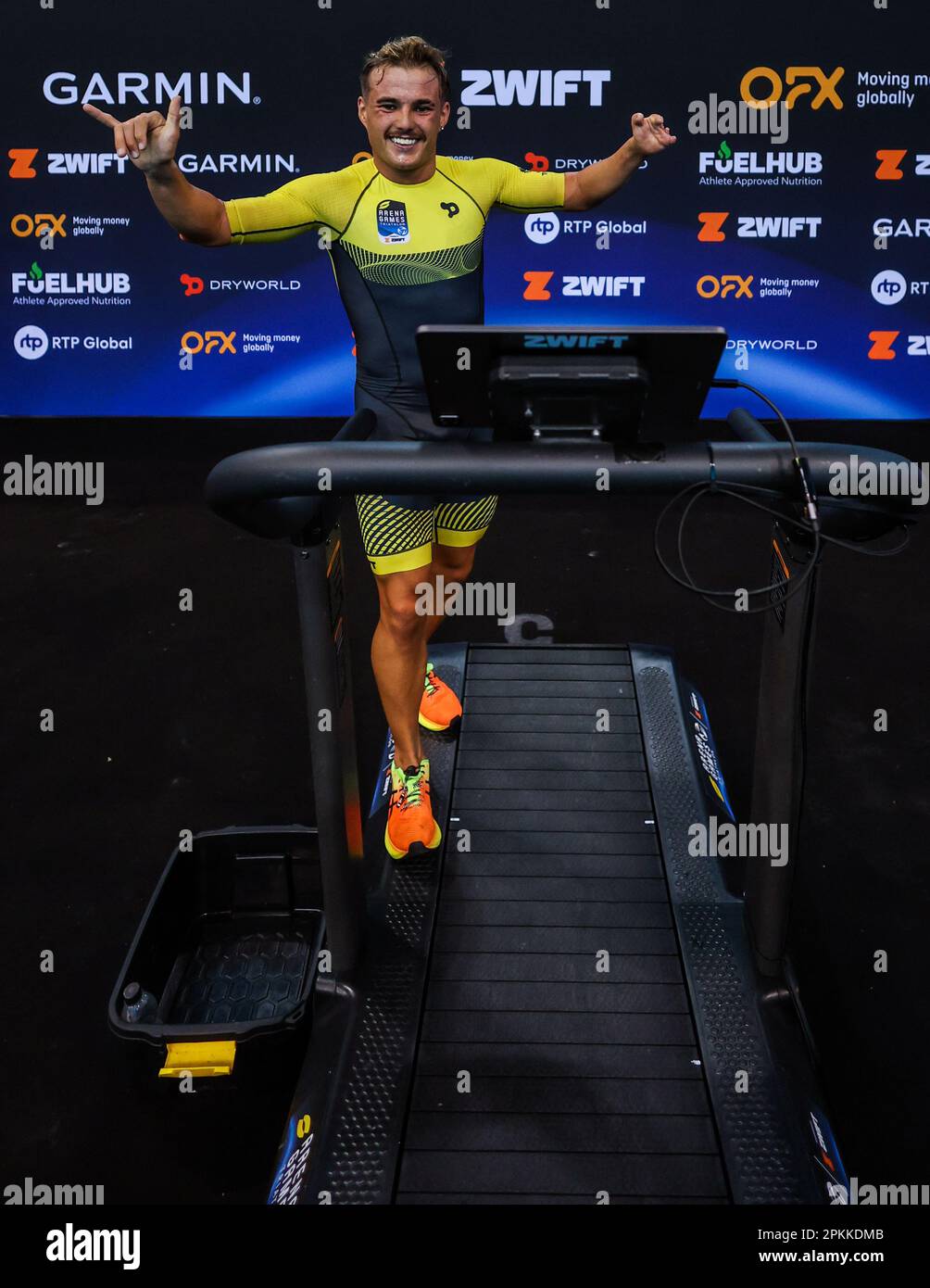 Brazil’s Ronan Cordeiro after completing his Para Triathlon race during ...