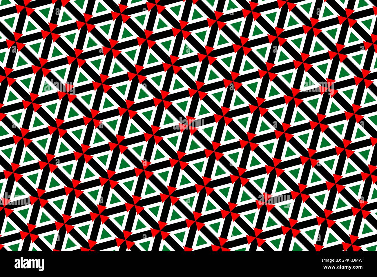 Geometric pattern in the colors of the national flag of United Arab ...