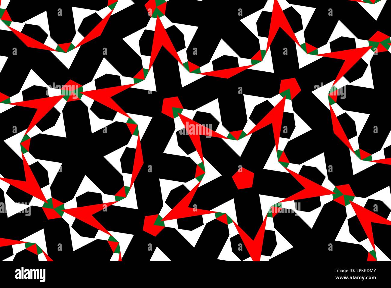 Geometric pattern in the colors of the national flag of United Arab ...