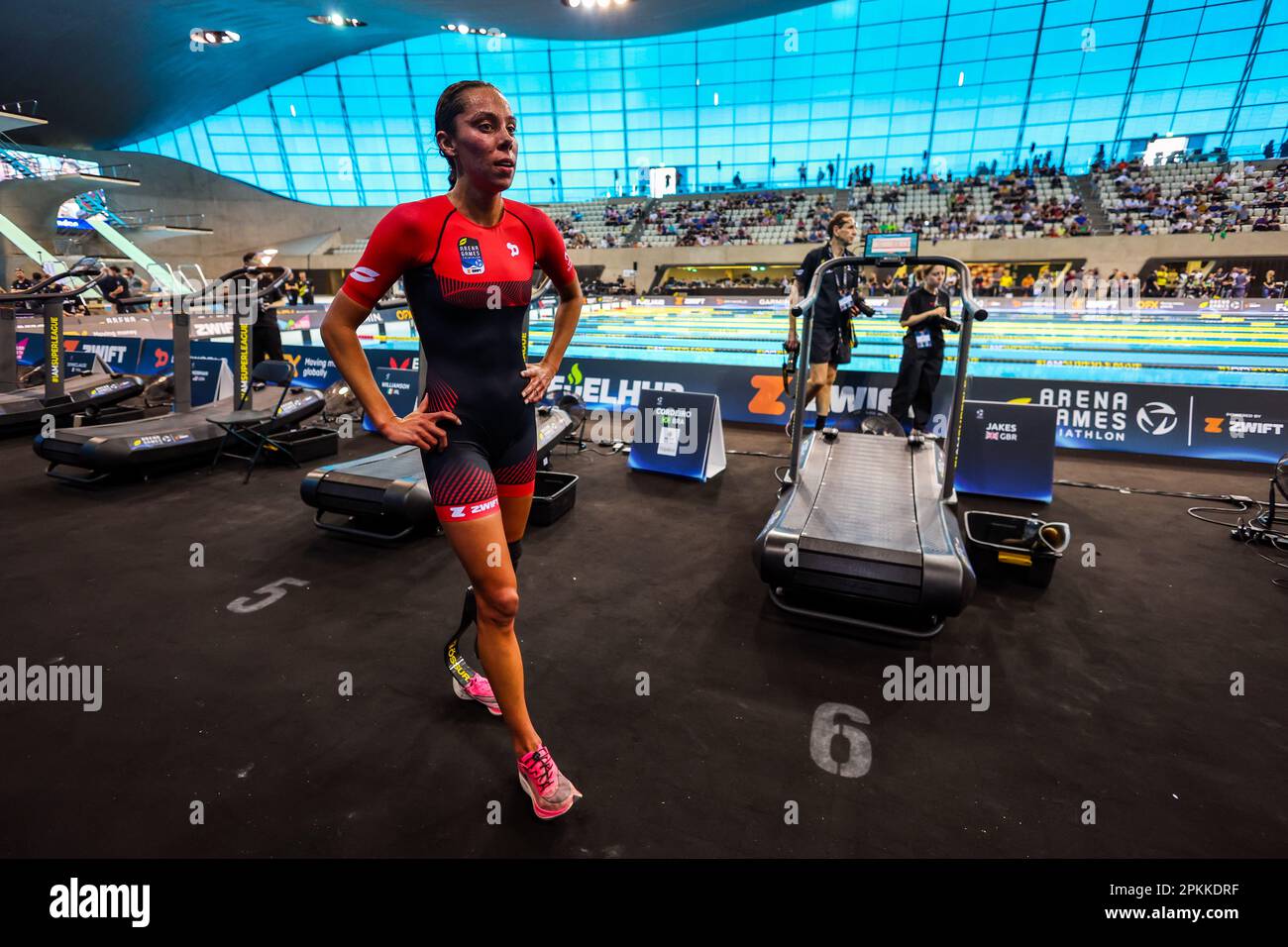 USA’s Grace Norman after her Para Triathlon race during the Arena Games ...