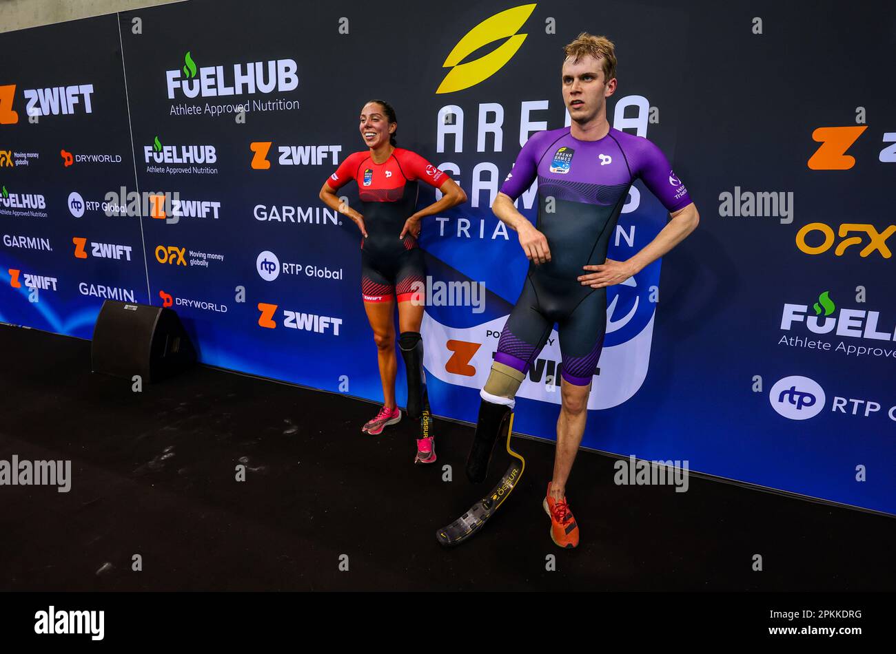 USA’s Grace Norman and Great Britain’s Finley Jakes after their Para ...