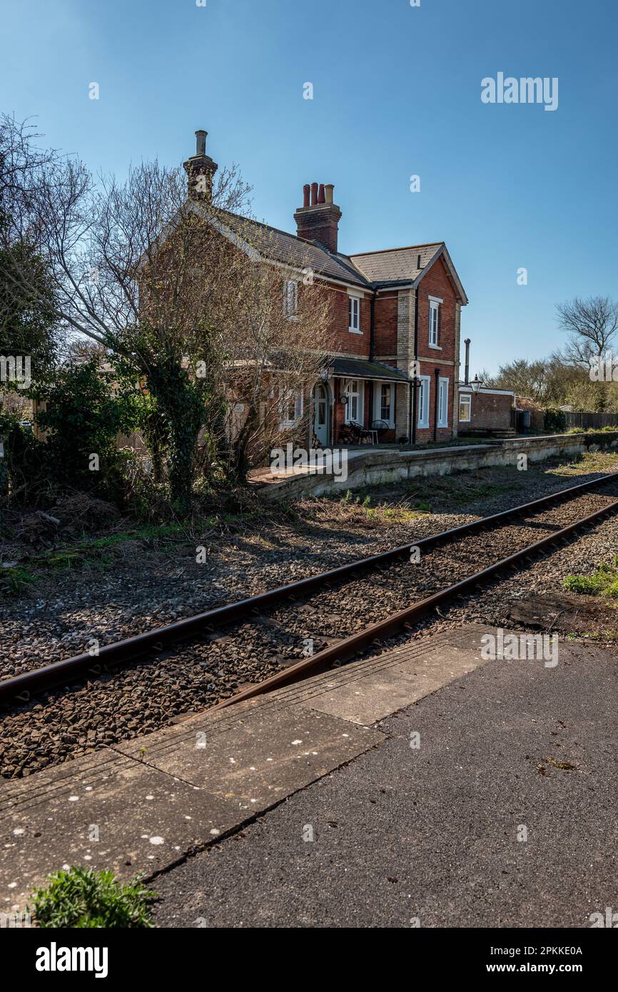 Winchelsea, April 3rd 2023: The former railway station building, now a ...