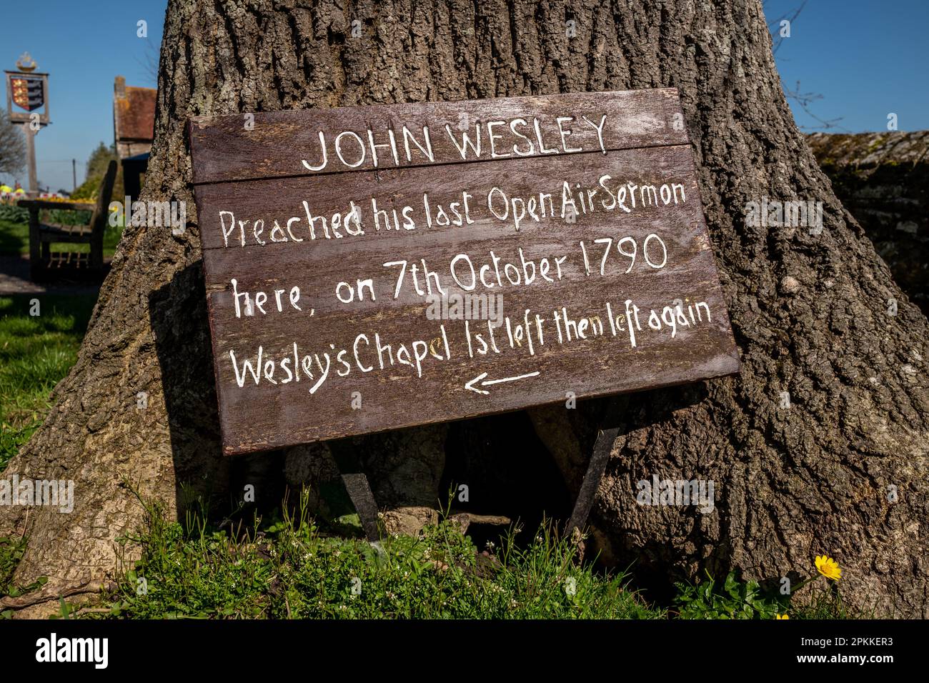 Winchelsea, April 3rd 2023: Site of John Wesley's last open-air sermon ...