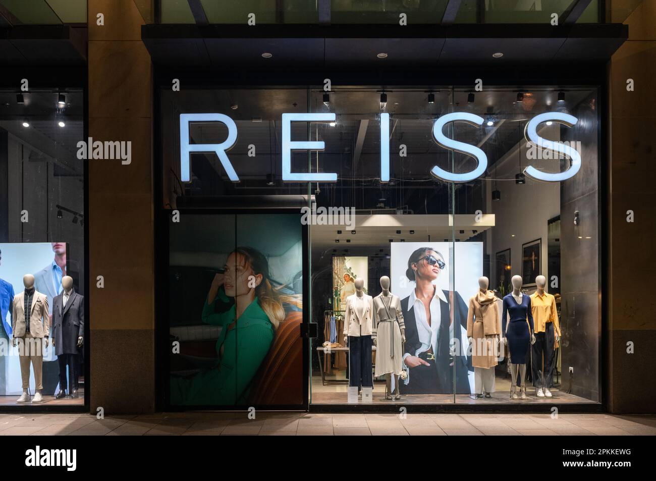 A general view of a Reiss store in Cardiff, Wales, United Kingdom Stock ...