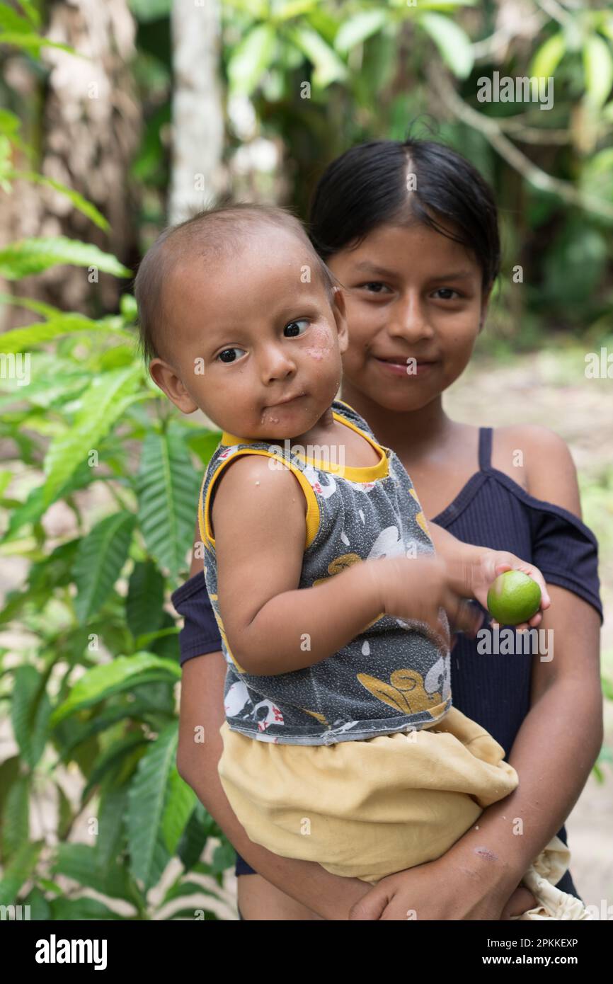 Faces of Peru: Riberenos of the Amazon Stock Photo - Alamy