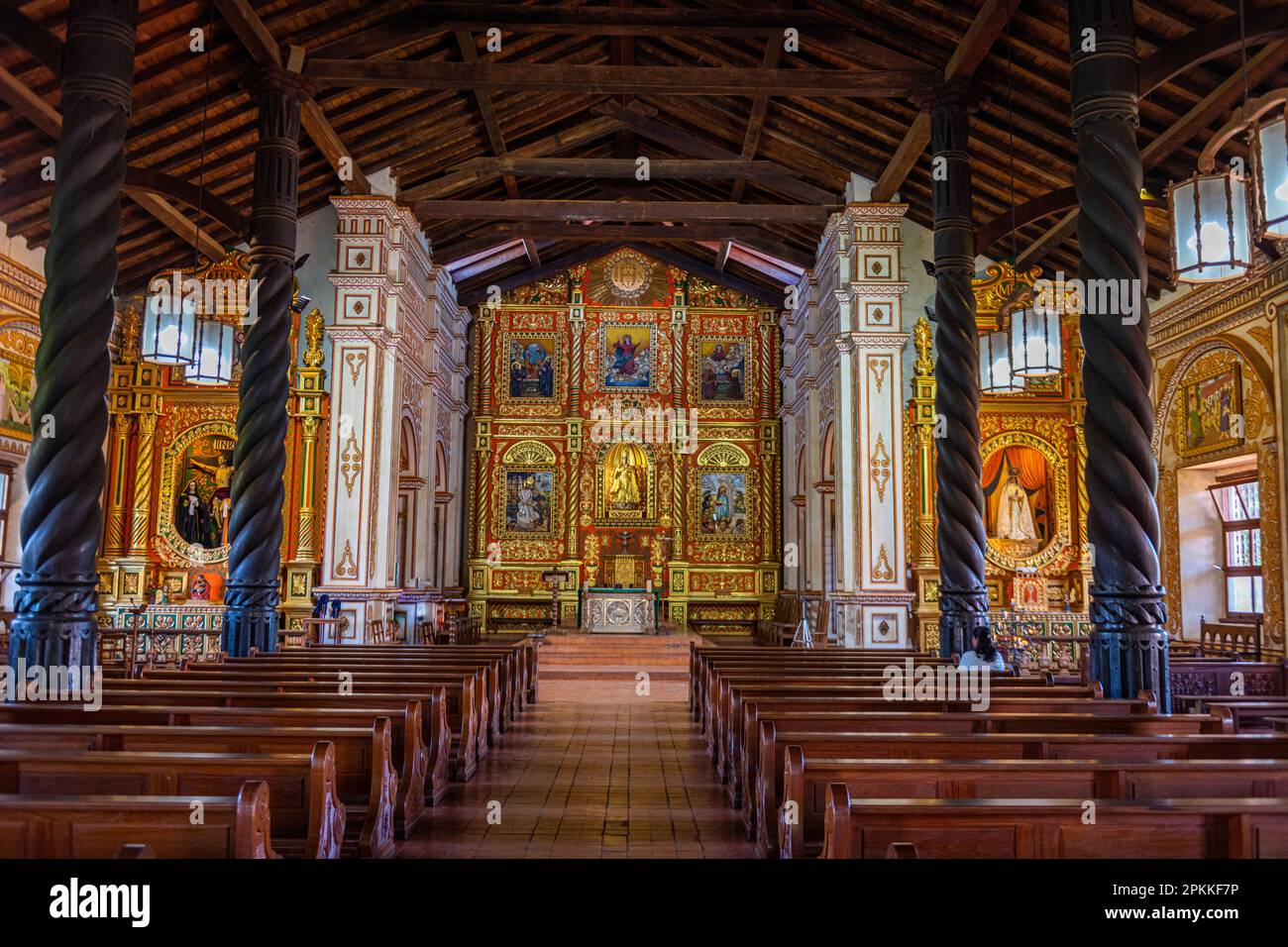 Interior of the Mission of Concepcion, Jesuit Missions of Chiquitos ...
