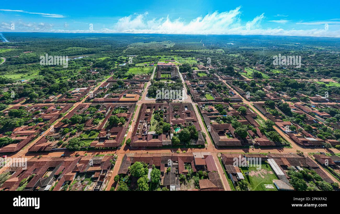 Aerial of the Concepcion Mission, Jesuit Missions of Chiquitos, UNESCO ...