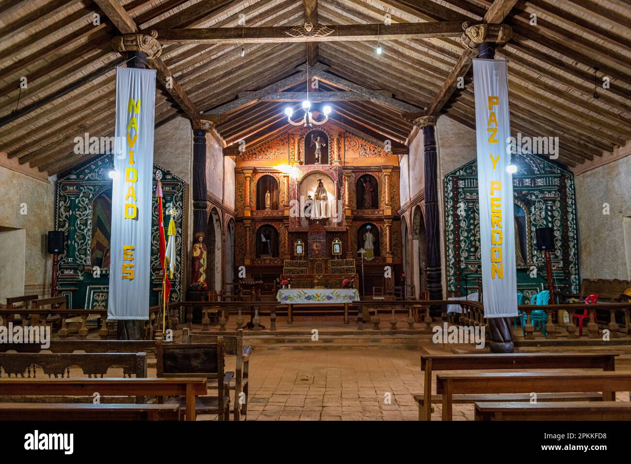 Interior of the Santa Ana de Velasco Mission church, Jesuit Missions of ...