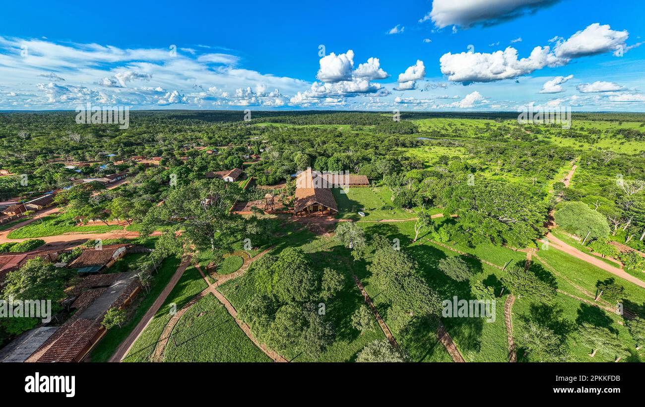 Aerial of the Santa Ana Mission, Jesuit Missions of Chiquitos, UNESCO ...