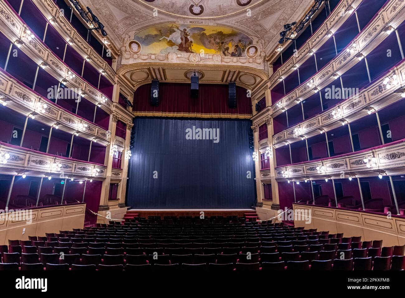 Interior of the Solis Theater, Montevideo, Uruguay, South America Stock ...