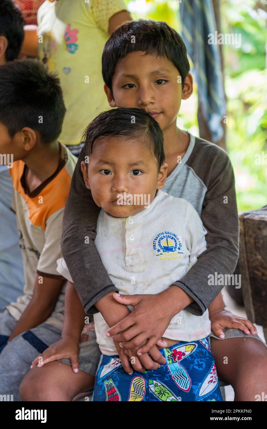 Faces of Peru: Life on the Amazon Stock Photo - Alamy