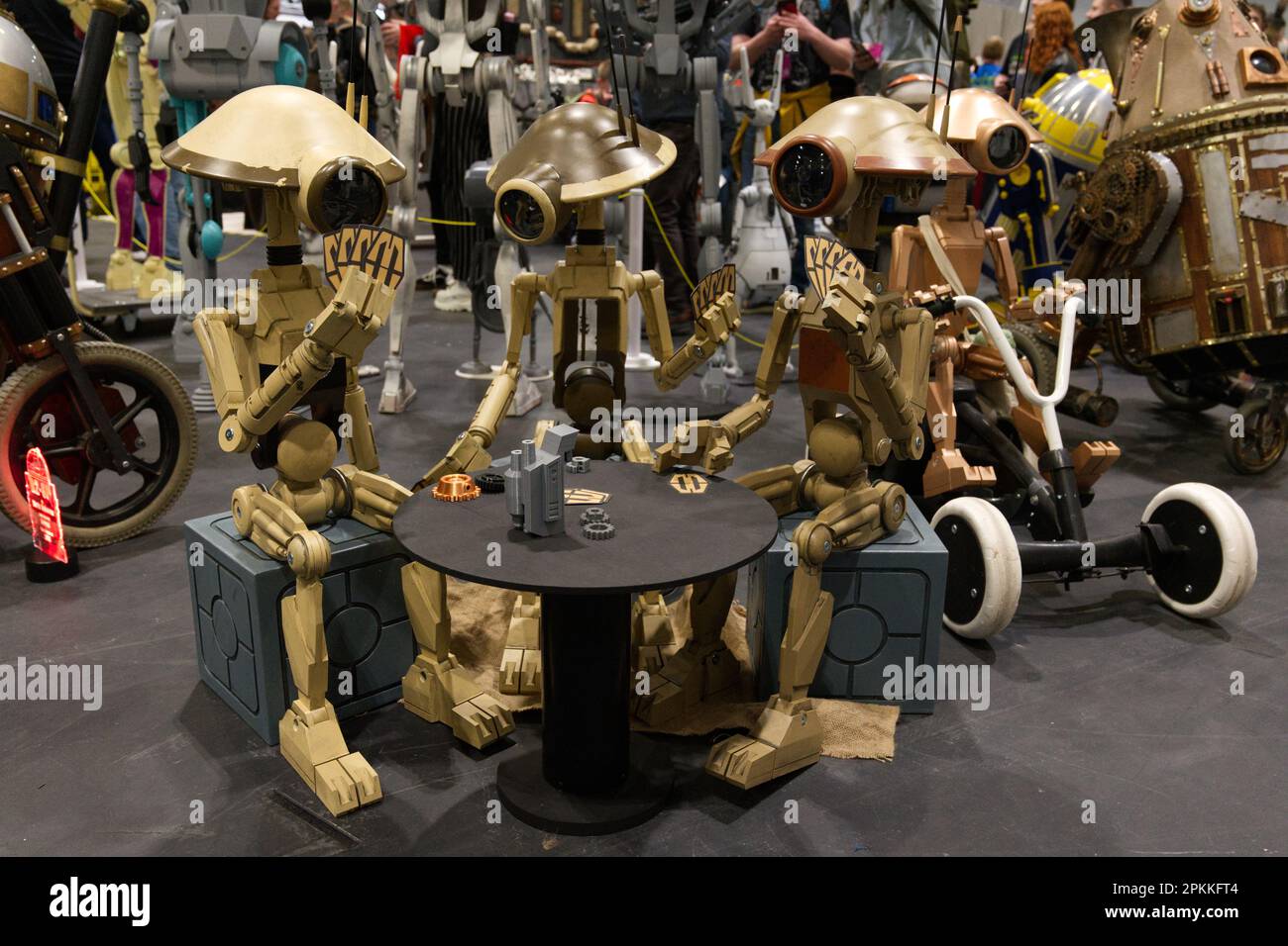 Driods playing cards at Star Wars Celebration 2023 Stock Photo - Alamy