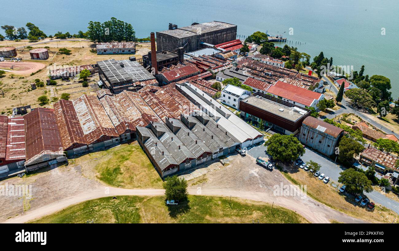 Aerial of the Fray Bentos Industrial Landscape, UNESCO World Heritage ...