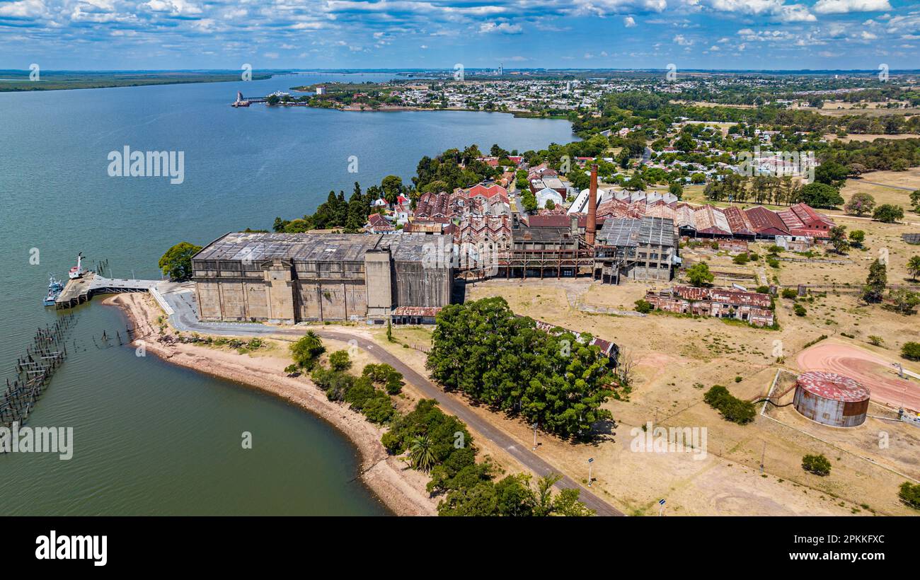 Aerial of the Fray Bentos Industrial Landscape, UNESCO World Heritage ...