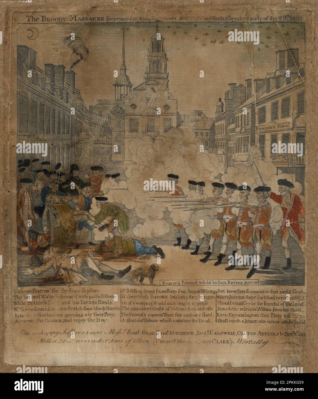 The Bloody Massacre 1770 by Paul Revere, Jr Stock Photo - Alamy